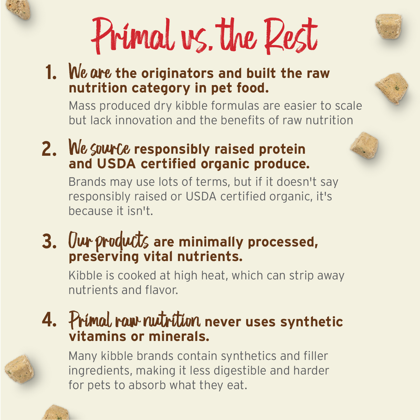 Frozen Raw Dog Food Nuggets – Primal Pet Foods
